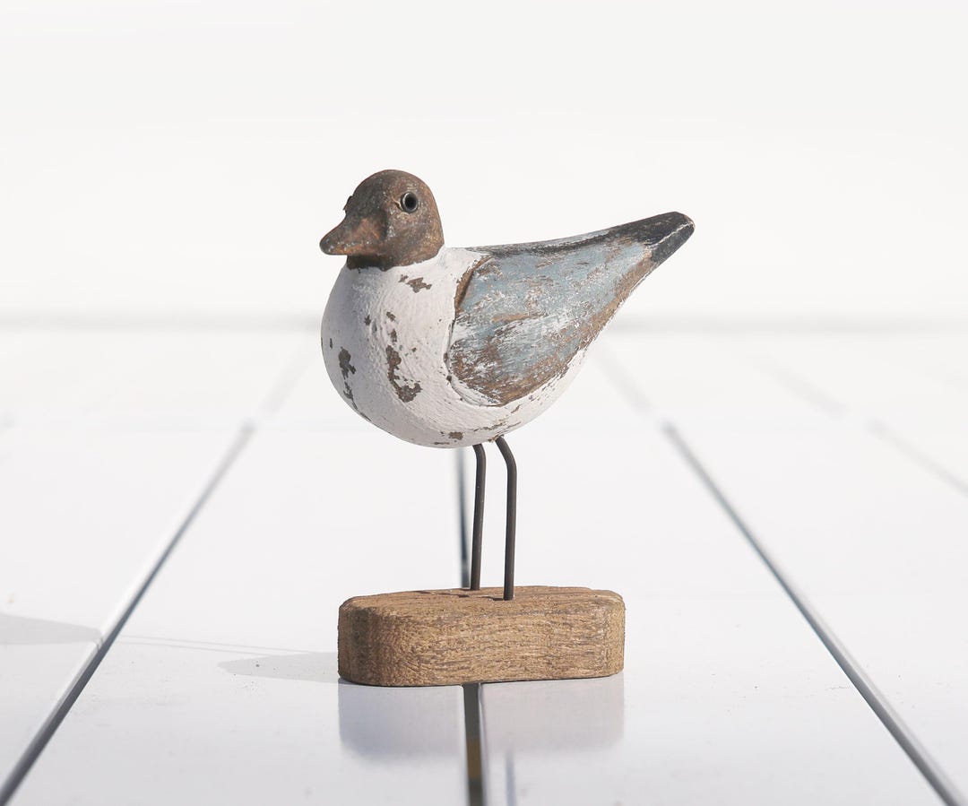 Rustic Sandpiper Beach Décor Wooden Sculpture - Etsy