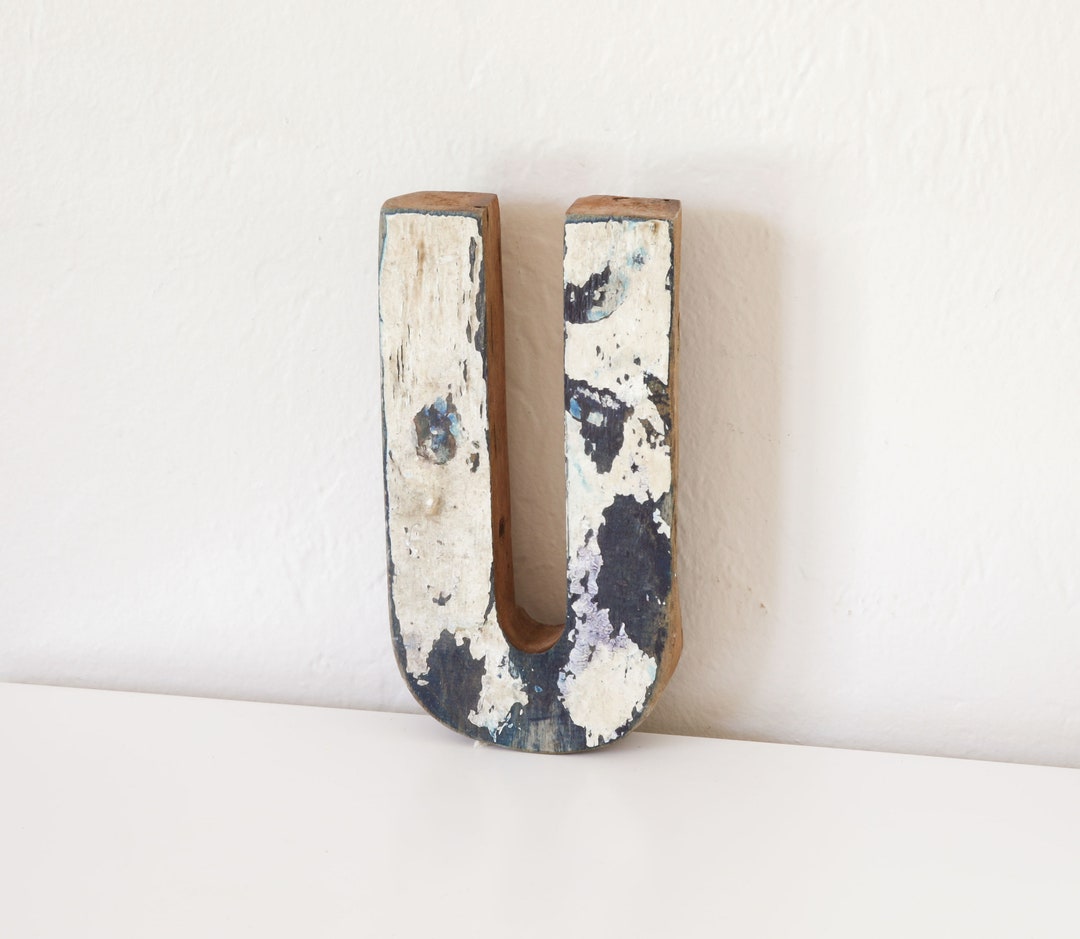 Letter U Beach Decor Teak Wood by SEASTYLE - Etsy