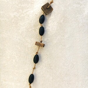 Black Painted Wood Ball Strings With Driftwood Nautical Beach Decor by ...