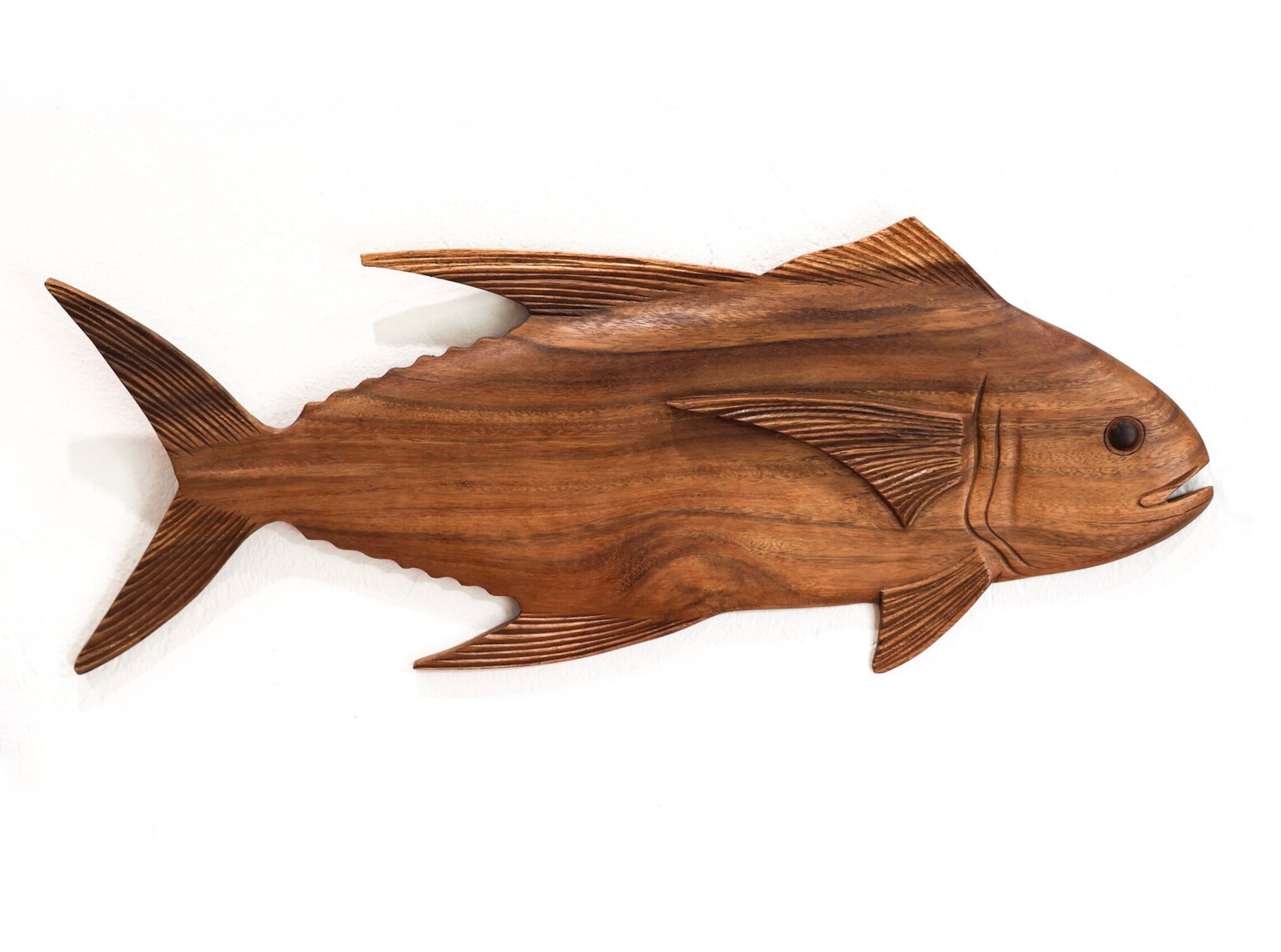 Tuna Fish Teak 2D Sculpture Beach Décor by SEASTYLE - Etsy