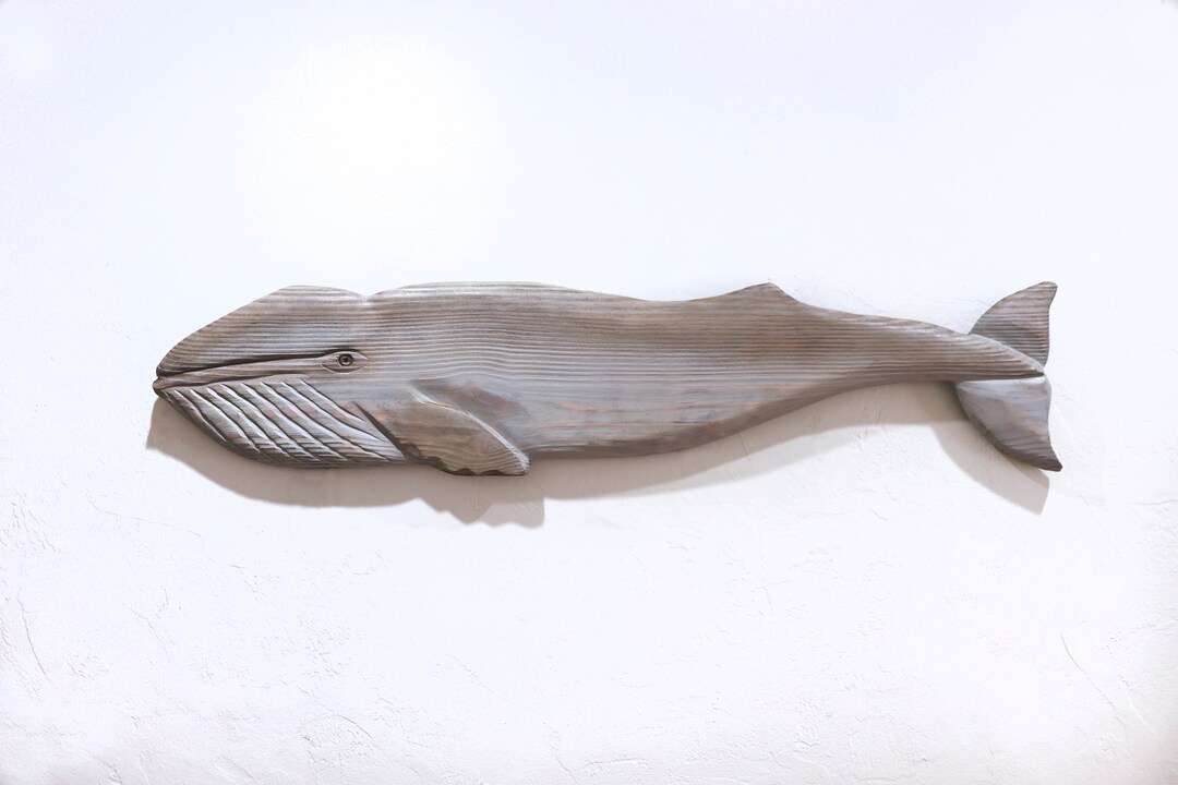 Gray Whale 52" Driftwood 2D Sculpture Beach Décor by SEASTYLE - Etsy