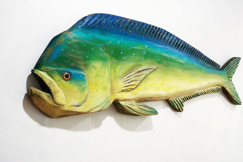 Mahi Mahi Male 40" Dolphinfish Sculpture Beach Décor by SEASTYLE - Etsy