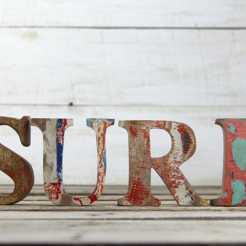 Surf Letters - Etsy