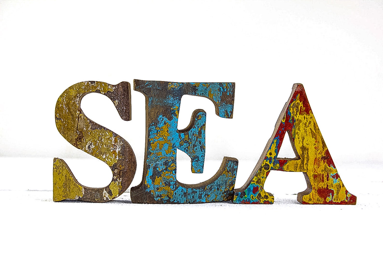 Beach Decor SEA Sign Vintage Style Nautical Wooden by Seastyle - Etsy