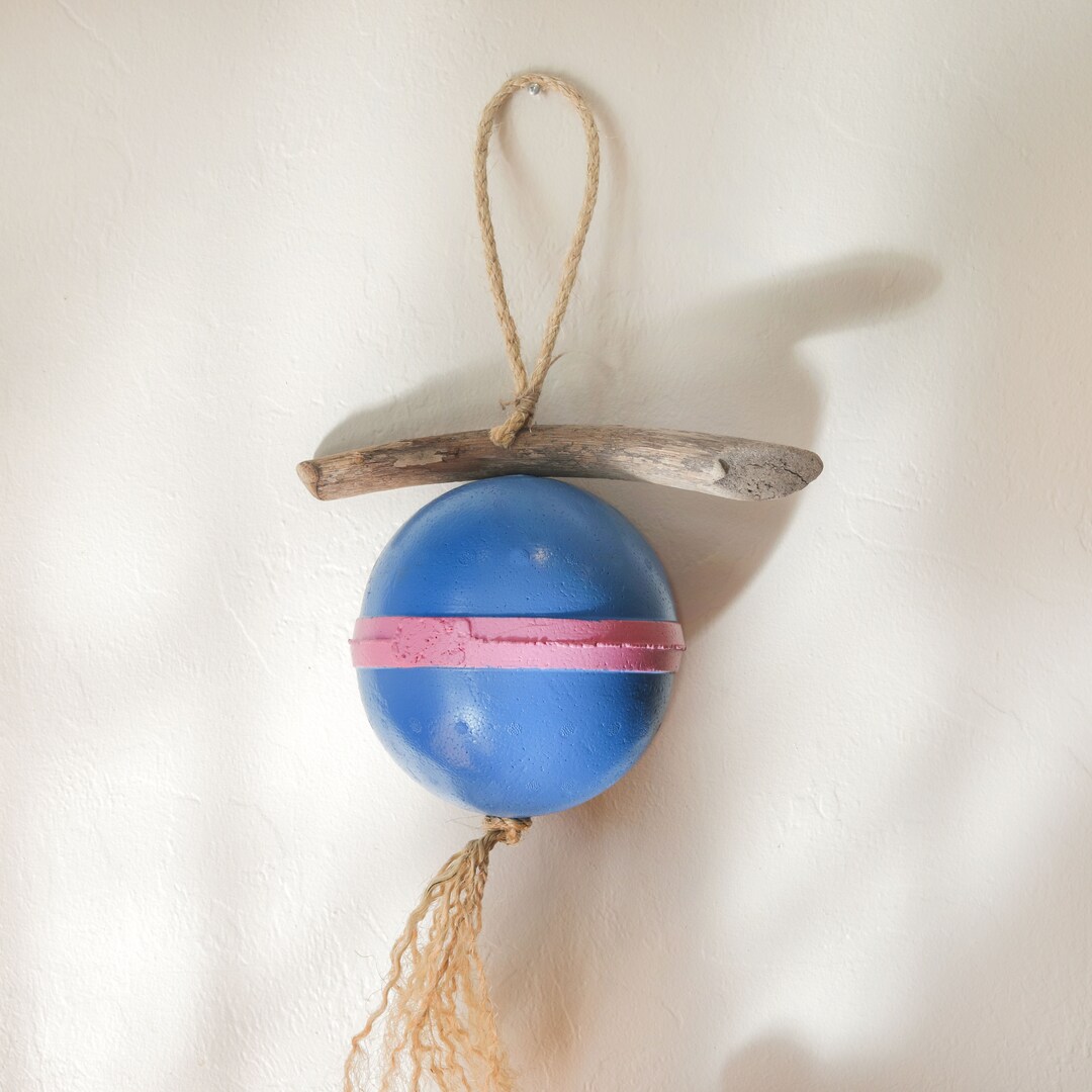 Float Buoy Blue Rope Driftwood Nautical by SEASTYLE - Etsy