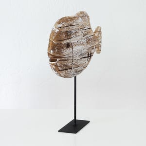 Rustic Fish on Stand Beach Décor Wooden Sculpture - Etsy