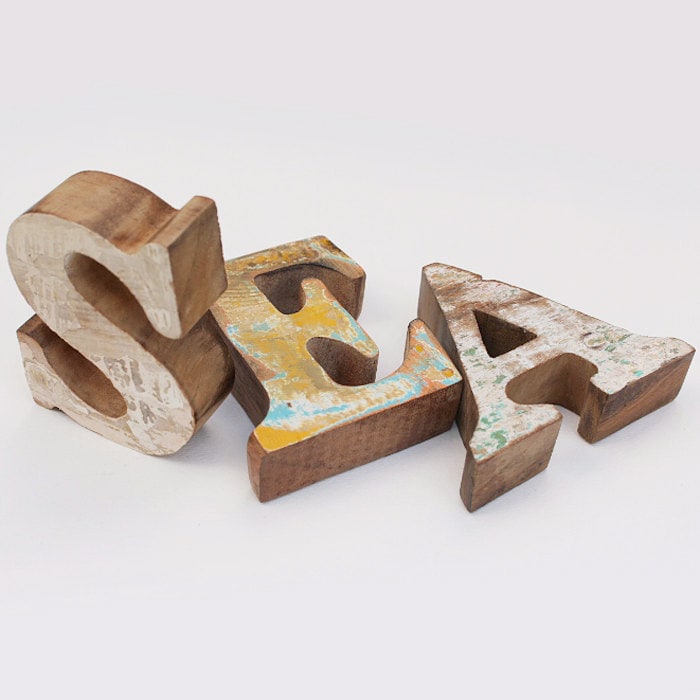 Beach Decor SEA Sign Wooden Vintage Nautical by Seastyle | Etsy