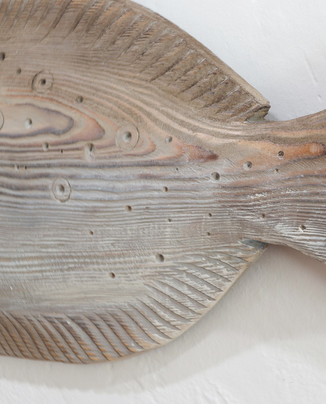 Flounder 34x12 Inch Gray Driftwood 2D Sculpture Beach Décor by SEASTYLE ...
