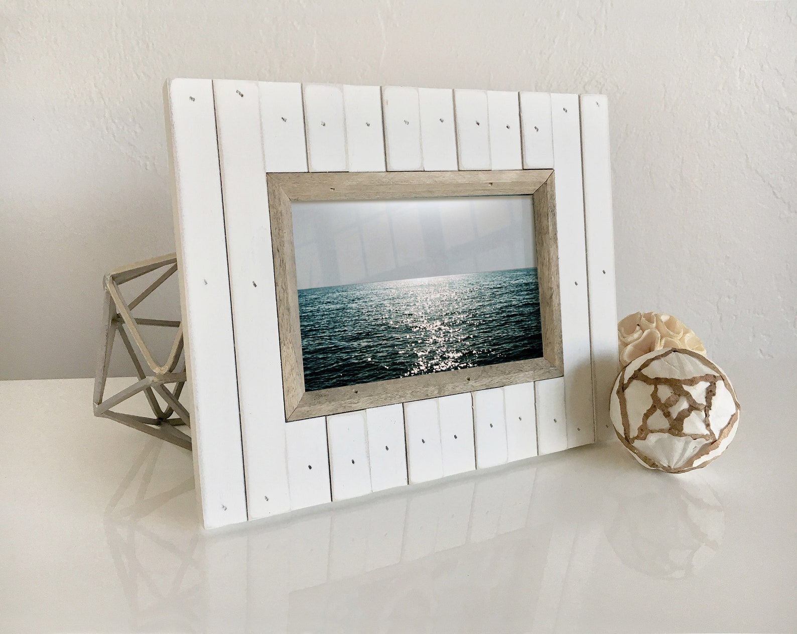 Wood Picture Frame Photo Sea Cottage Style Nautical Beach Decor, by ...