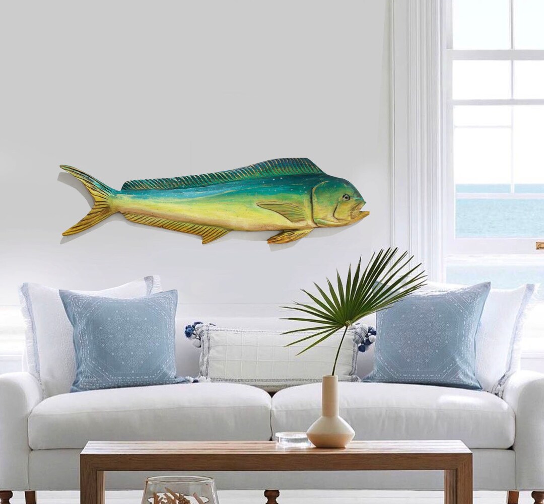 Mahi Mahi Female 40" Dolphinfish Sculpture Beach Décor by SEASTYLE - Etsy
