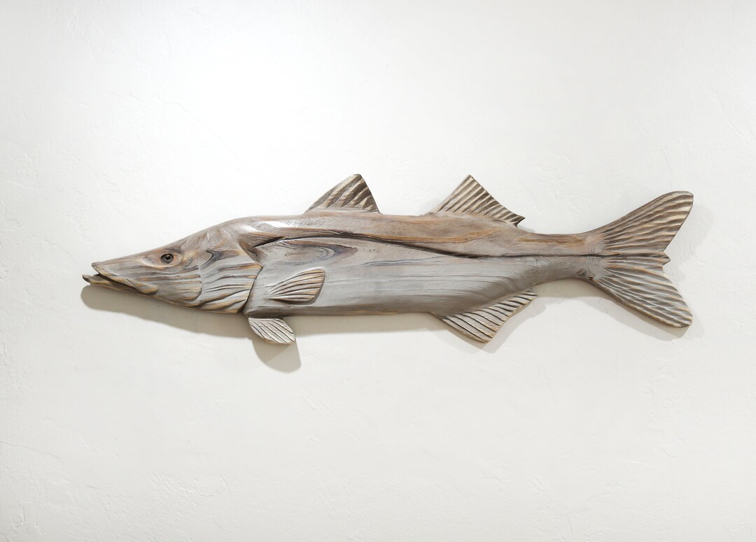 Driftwood Snook Fish 40 in 2D Sculpture Beach Décor by SEASTYLE - Etsy
