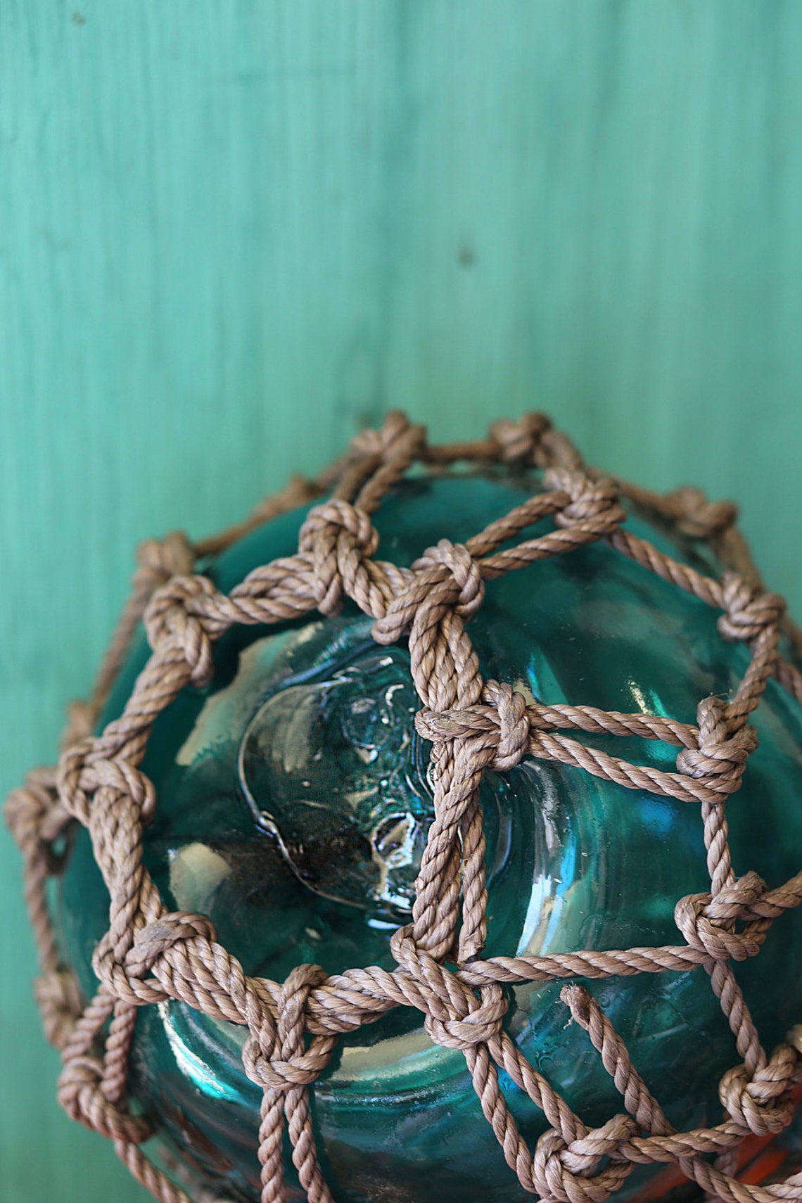 Blue Green Big Vintage Fishing Float by SEASTYLE - Etsy