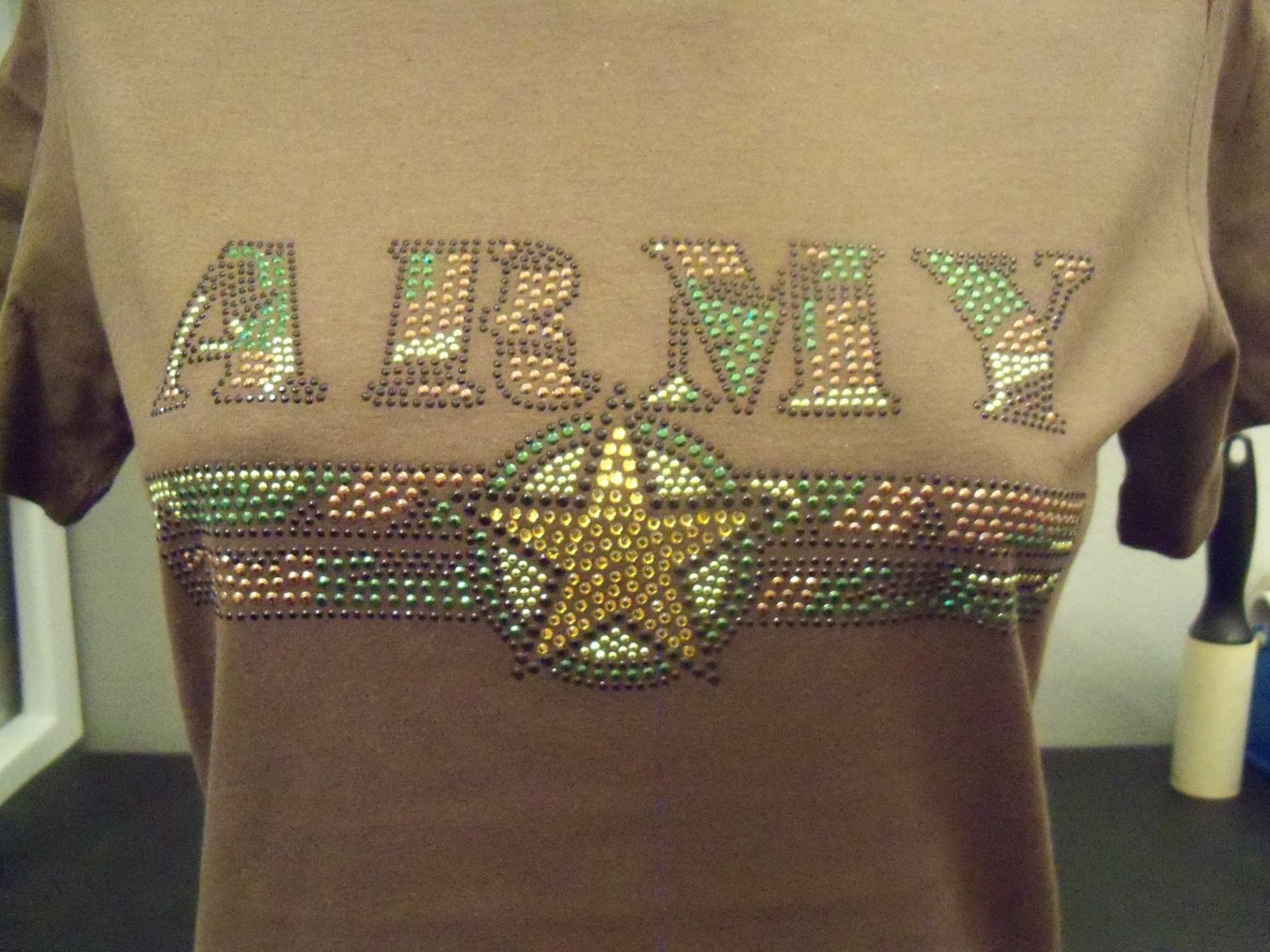 Army Bling Rhinestone T-shirt - Etsy