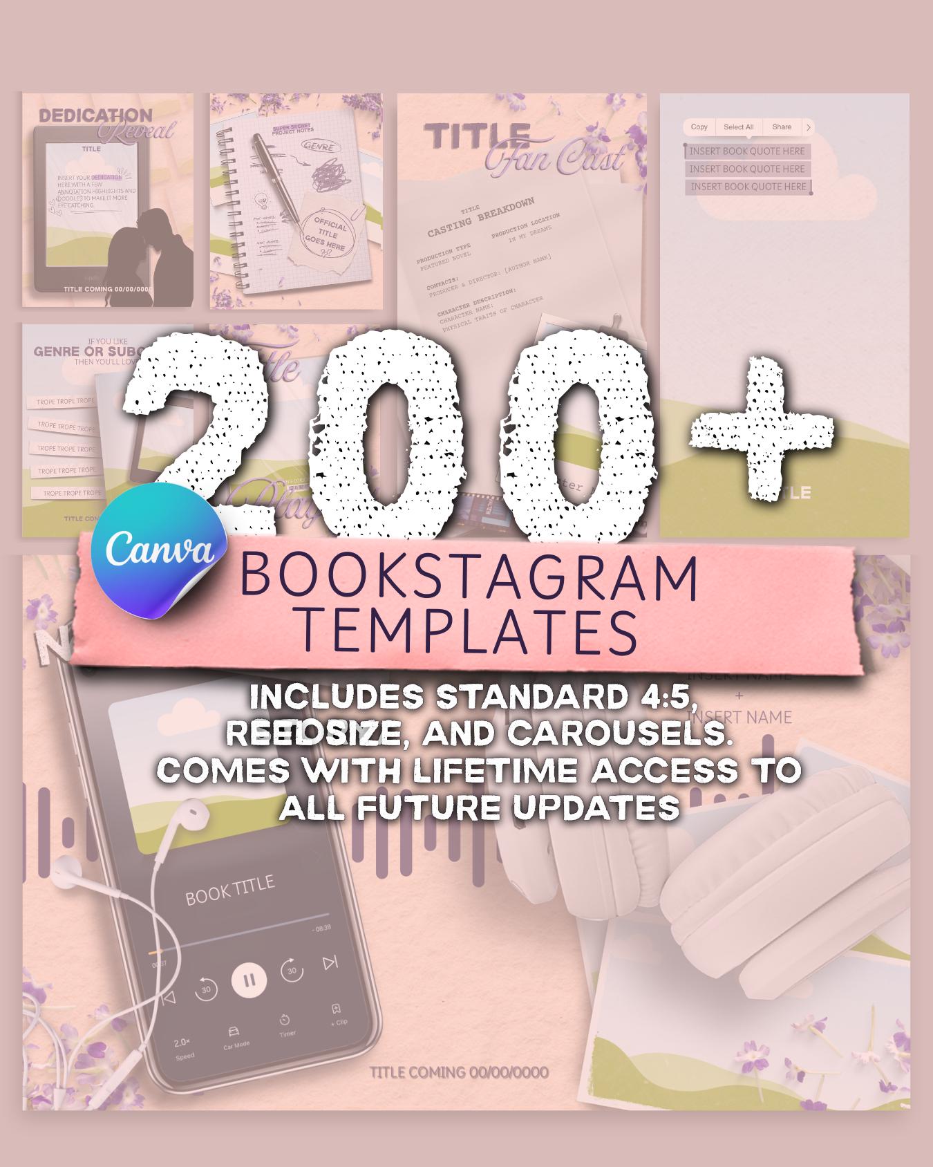 Clean Bookstagram Templates for Canva Standard/free - Etsy