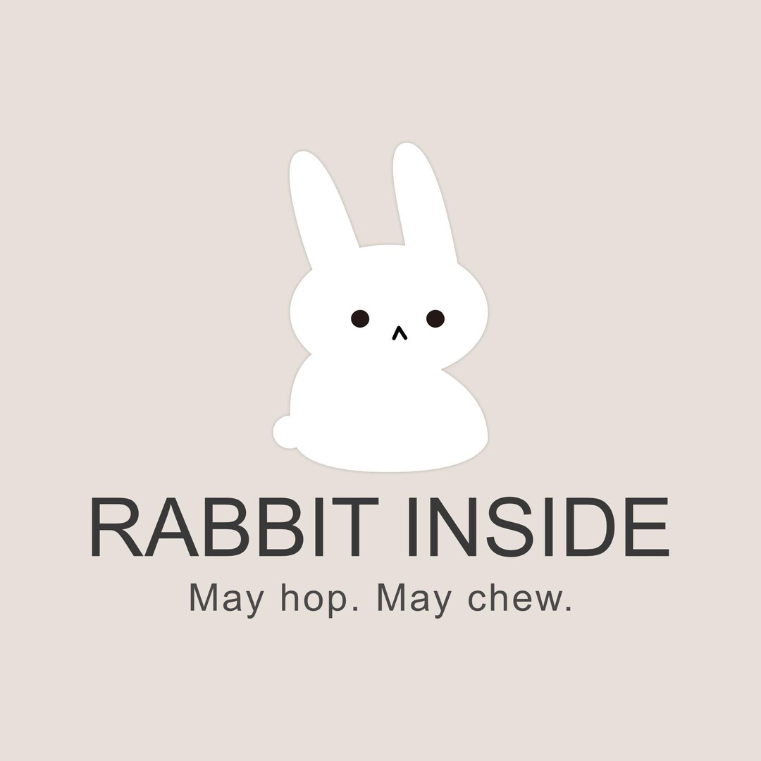 Rabbit Inside Door Sign | Funny Rabbit Warning Sign | Cute Forest ...