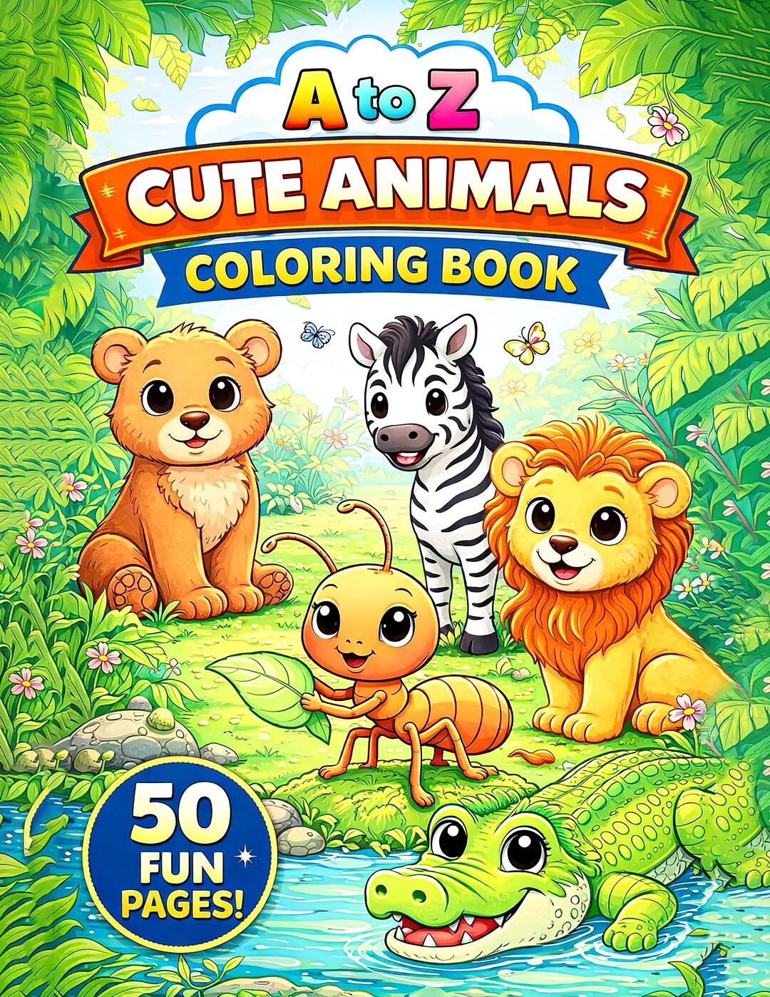 Printable Alphabet Animals Coloring Book A–Z for Preschool Learning - Etsy