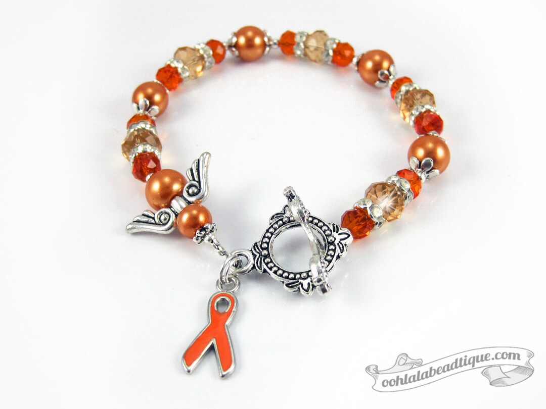 Leukemia Cancer Bracelet Awareness Jewelry Guardian Angel Bracelet ...