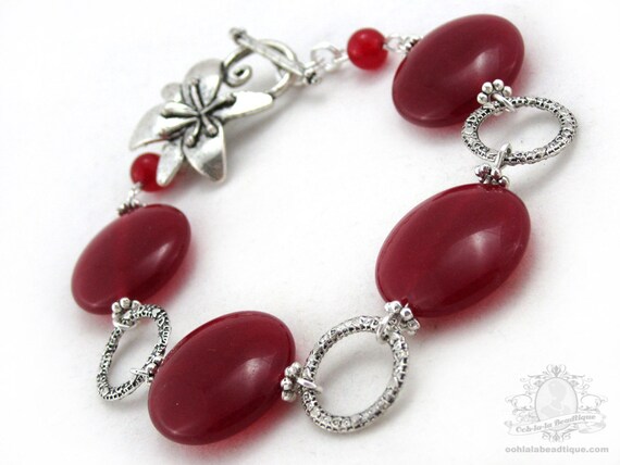 Red Ruby Bracelet Birthstone Bracelet Red Bracelet Gemstone - Etsy