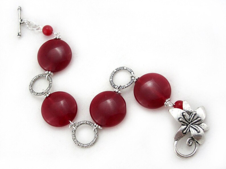 Red Ruby Bracelet Birthstone Bracelet Red Bracelet Gemstone - Etsy