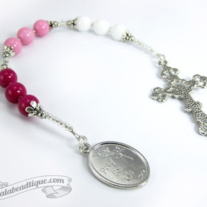 Saint Rita Chaplet Pink Rosary St Rita Rosaries Pocket Rosary - Etsy