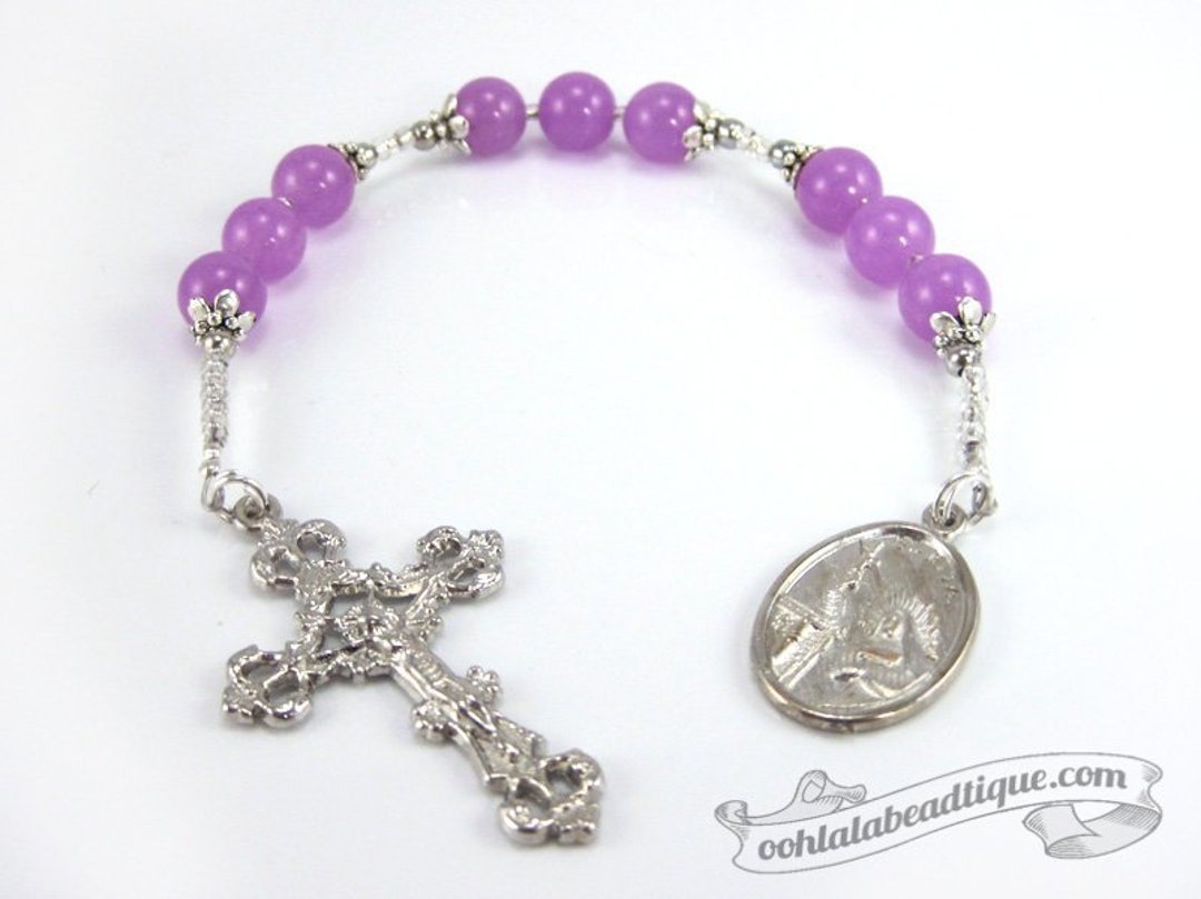 St Rita Chaplet Purple Rosary Saint Rita Rosaries Pocket Rosary ...
