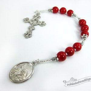 Saint Rita Chaplet Red Rosary St Rita Rosaries Pocket Rosary ...