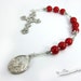 Saint Rita Chaplet Red Rosary St Rita Rosaries Pocket Rosary ...