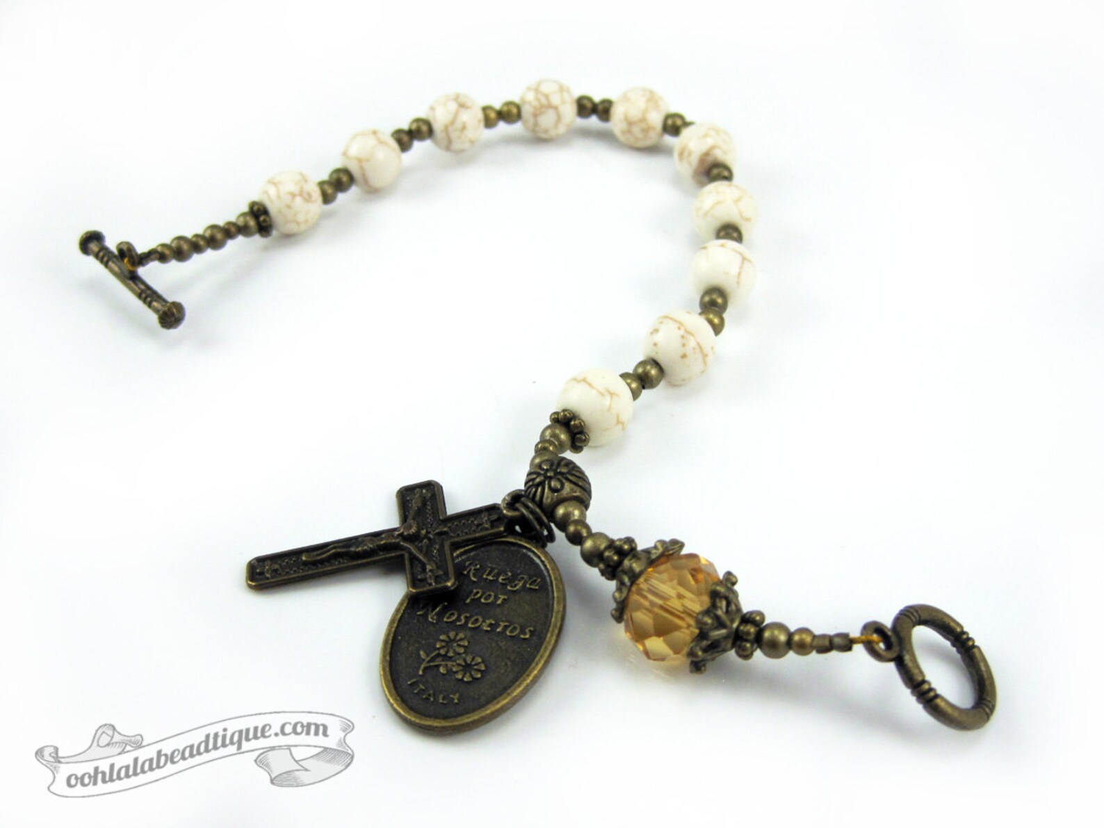 St Christopher rosary bracelet one decade rosaries catholic | Etsy