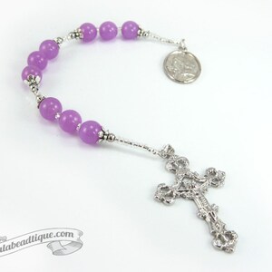 St Rita Chaplet Purple Rosary Saint Rita Rosaries Pocket Rosary ...