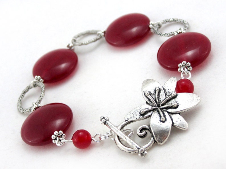 Red Ruby Bracelet Birthstone Bracelet Red Bracelet Gemstone - Etsy