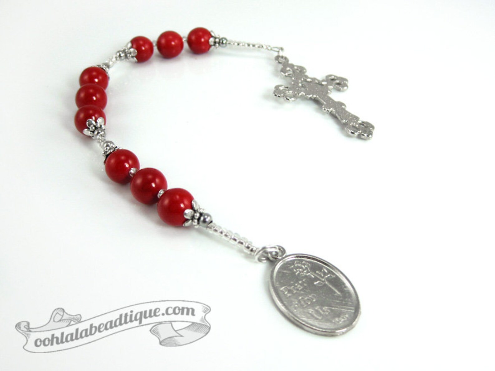 Saint Rita Chaplet Red Rosary St Rita Rosaries Pocket Rosary - Etsy