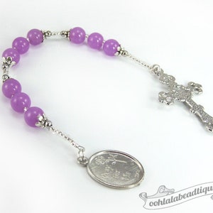 St Rita Chaplet Purple Rosary Saint Rita Rosaries Pocket Rosary ...