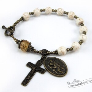 St Christopher rosary bracelet one decade rosaries catholic | Etsy