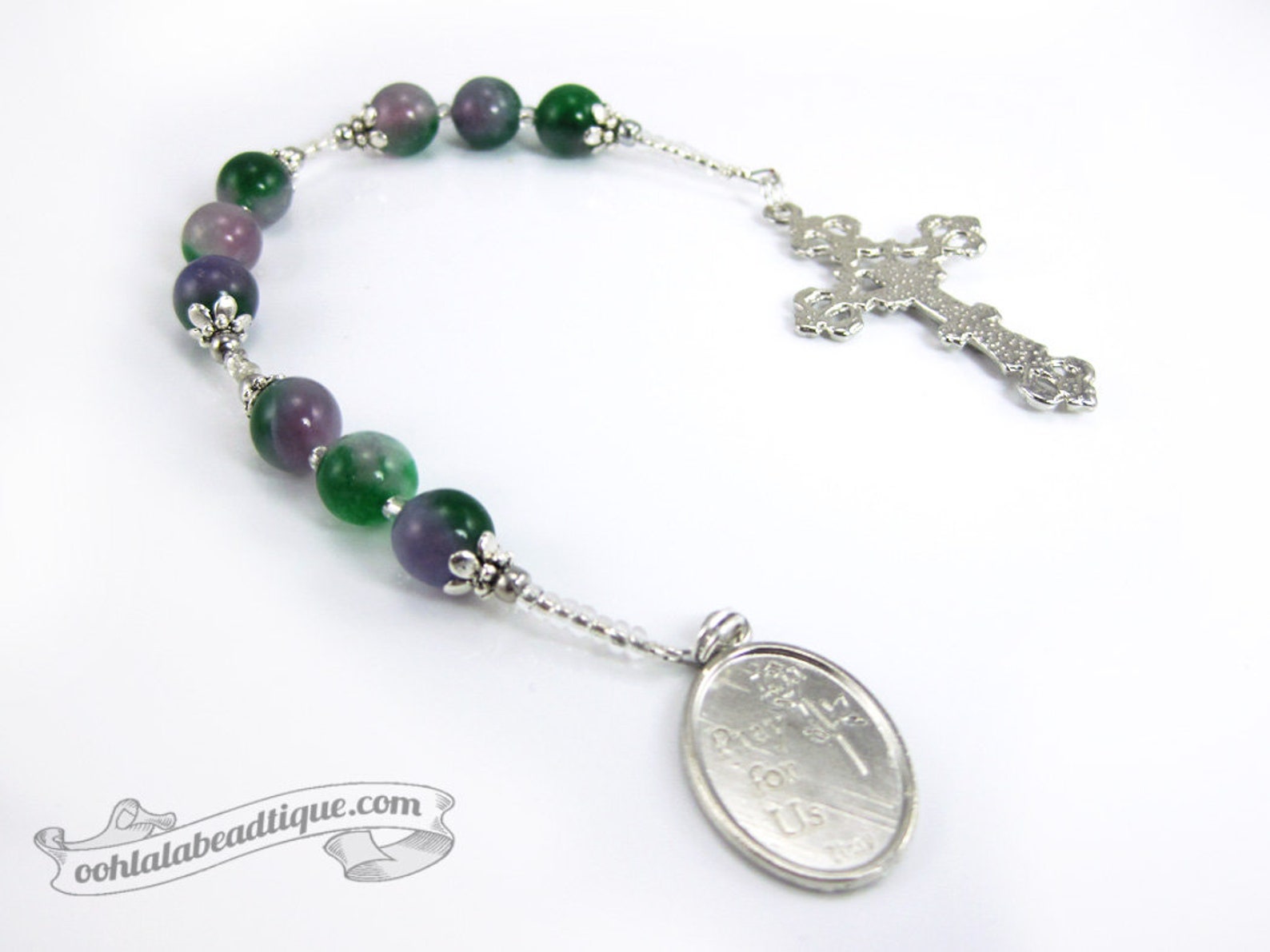 Saint Rita Chaplet Green Rosary St Rita Rosaries Pocket Rosary - Etsy