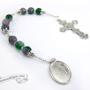 Saint Rita Chaplet Green Rosary St Rita Rosaries Pocket Rosary - Etsy