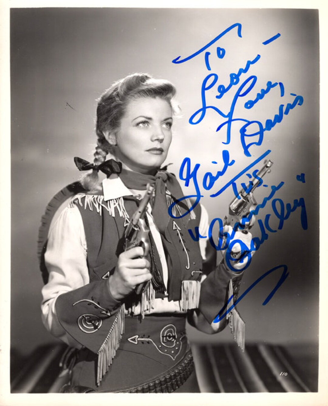 Gail Davis"annie Oakley"autograph.she Personallysigned ...