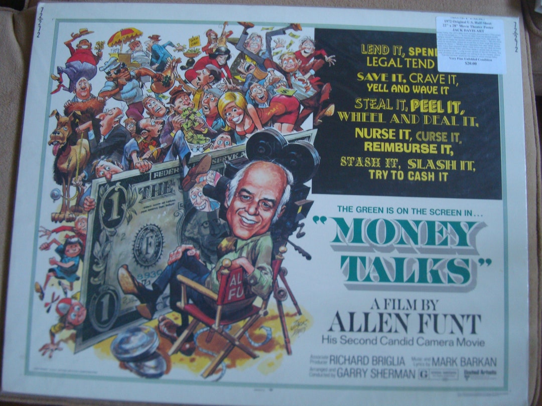 Money Talks. 1972 Original US 22"x28" Theater Movie Poster. Documentary ...