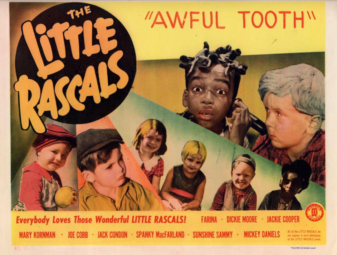 Little Rascals-awful Tooth,the. 1950's Original Movie Poster.jackie ...