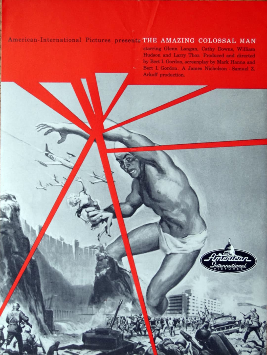 Amazing Colossal Man. Original 1957 Movie Trade Promo Movie ...
