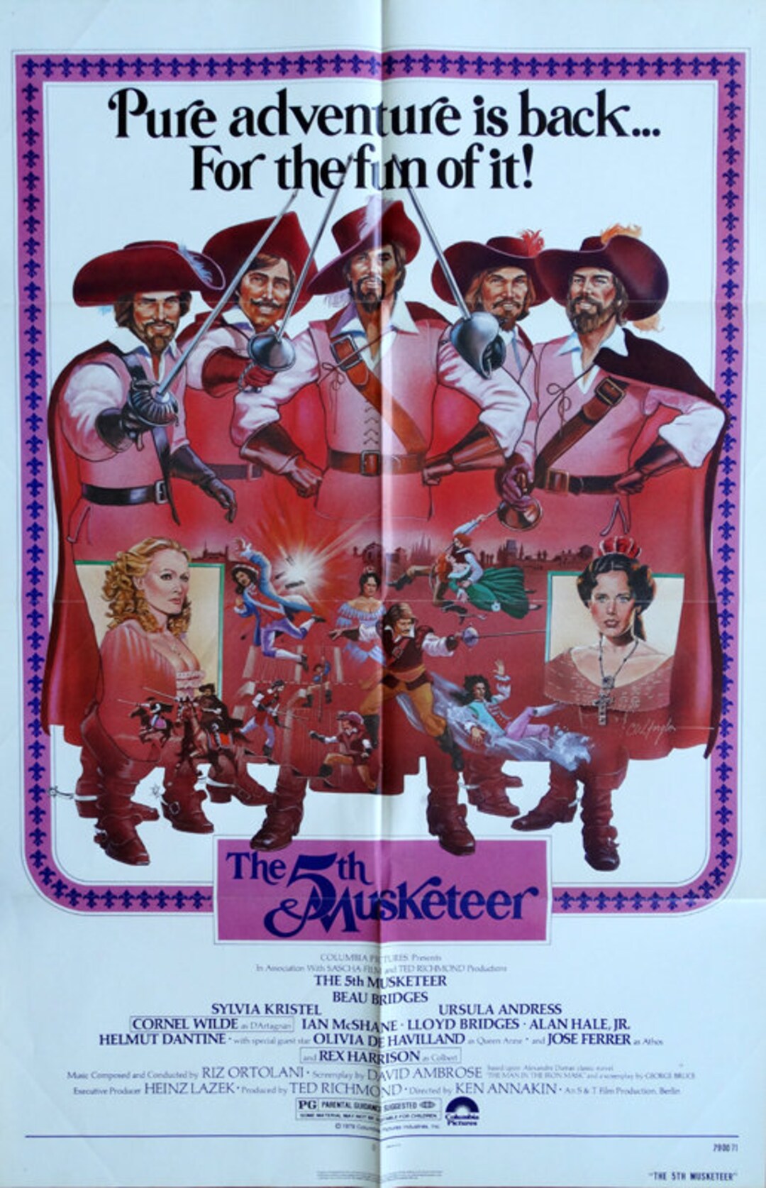 5th Musketeer, The. 1979 Original 27x41 US Movie Poster .C.W. Taylor ...