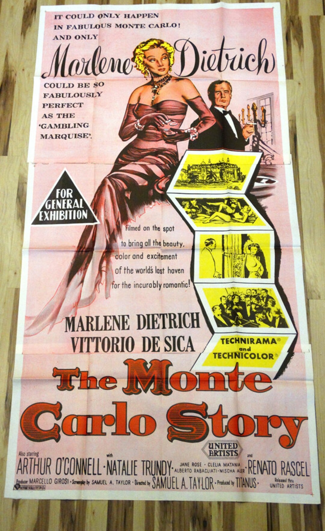 Monte Carlo Story, the Original 1957 Australian 39"x78" Theater Movie ...