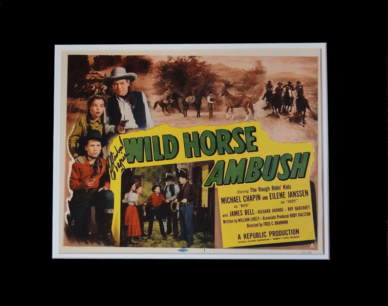 Wild Horse Ambush. Rare 1952 Original 11"x14" Movie Poster Title Lobby ...