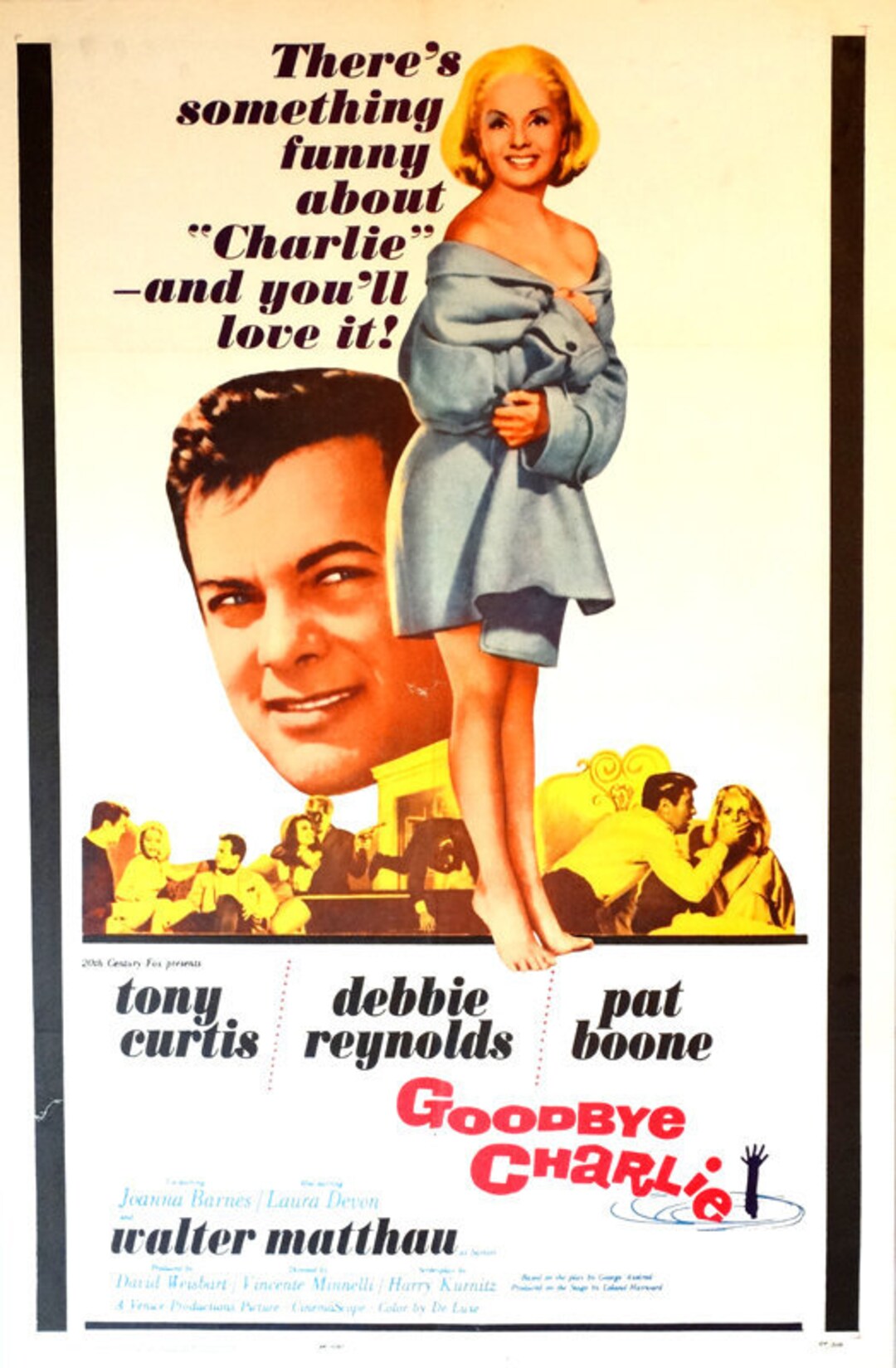Goodbye Charlie. 1964 Original U.S. 27"x41" Movie Poster. Tony Curtis ...