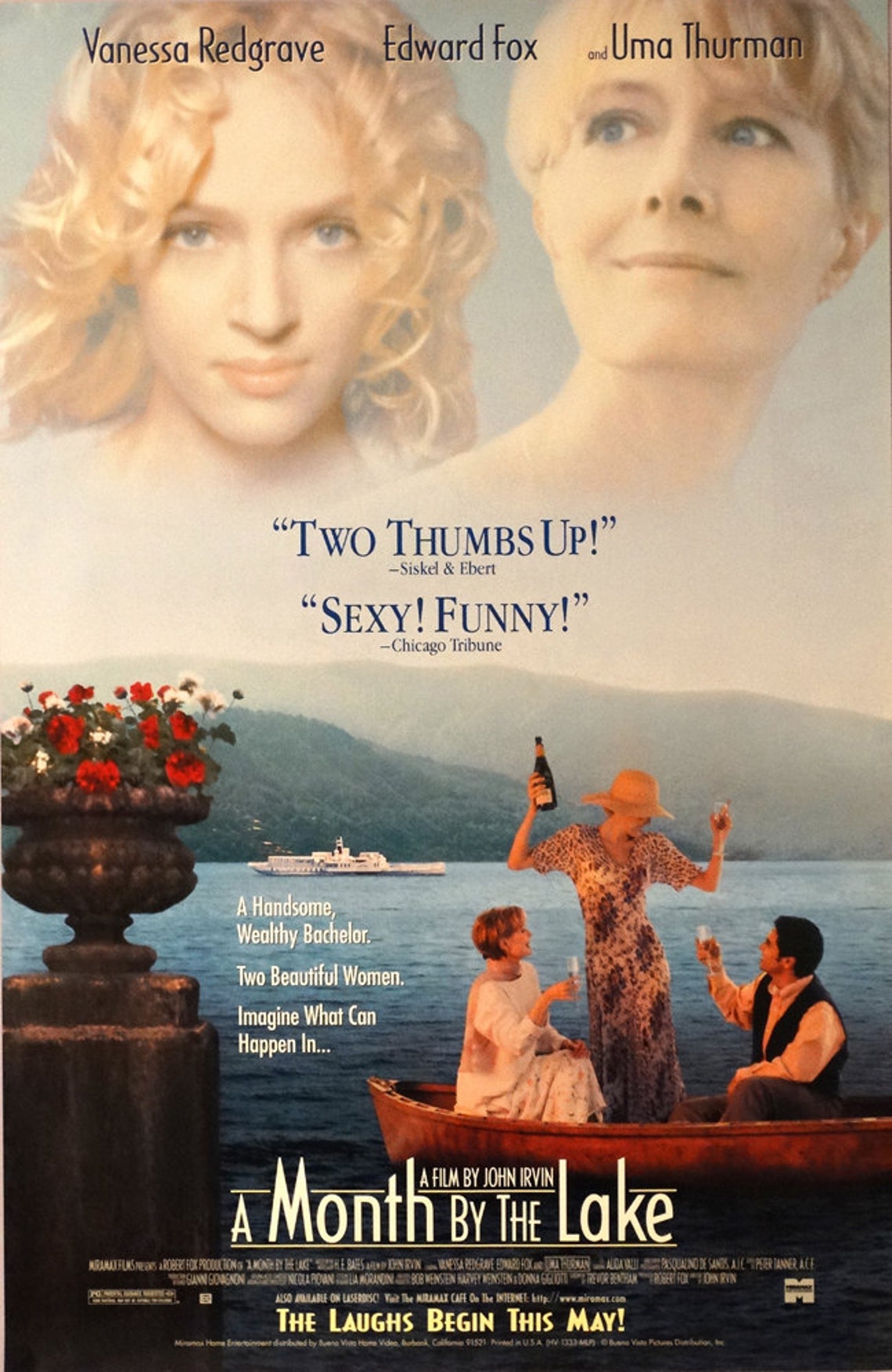 Month by the Lake, A. 1995 Original US 26" X 40" Movie Poster. Vanessa ...