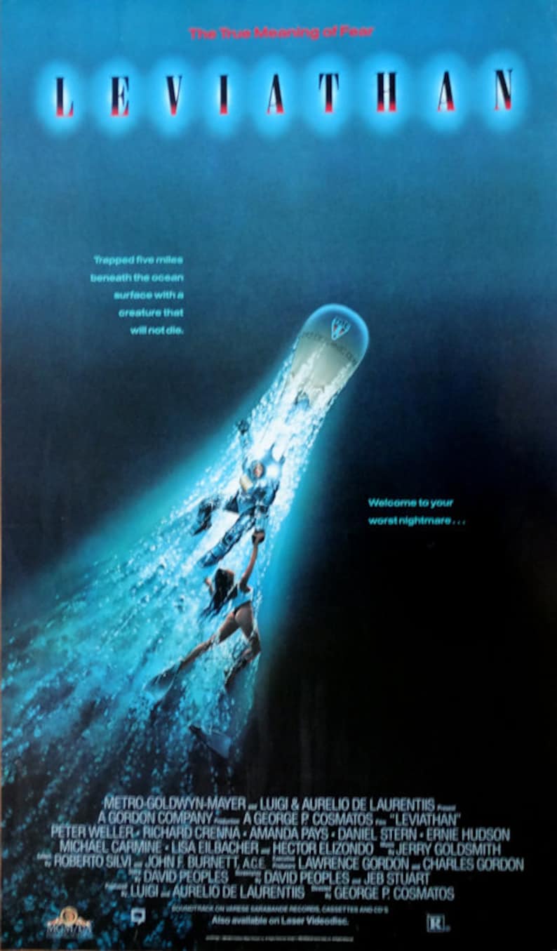 Leviathan. 1989 Original US21 X36.special Video Rental Store - Etsy