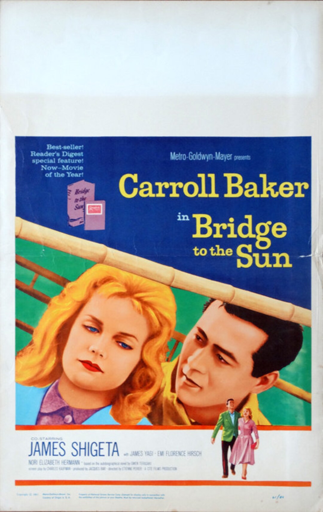 Bridge to the Sun. 1961 Original 14"x22" US Movie Poster. Interracial ...