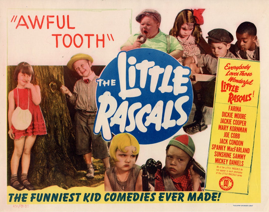 Little Rascals - Awful Tooth, The. 1950's Original Movie Poster.'porky ...