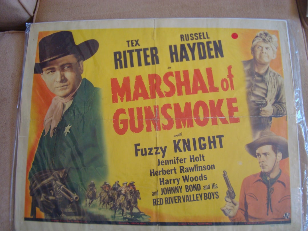 Marshall of Gunsmoke. 1944 Original US 22"x28" Theater Movie Poster ...