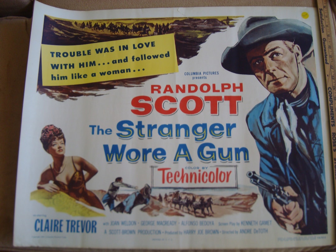 Stranger Wore a Gun. 1953 Original US 22"x28" Movie Poster. Western ...