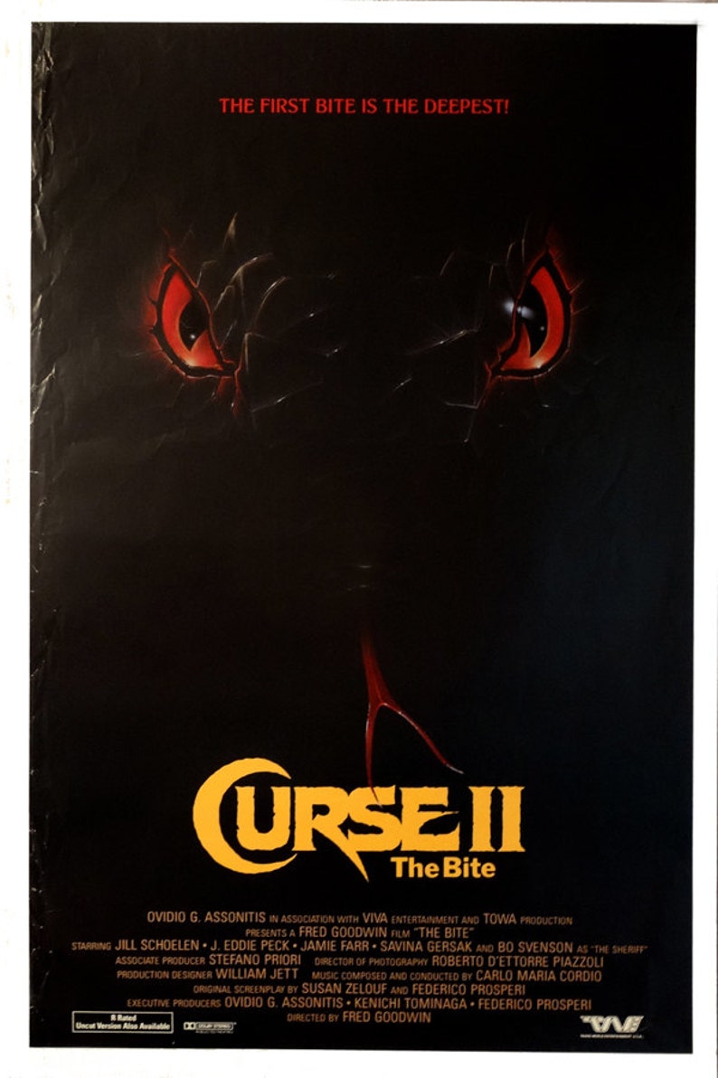 CURSE II : the Bite 1988 Original U. S. 27 X 41 Theater Movie Poster ...